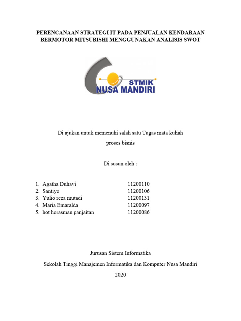 Uas Proses Bisnis | PDF | Karier & Perkembangan | Bisnis