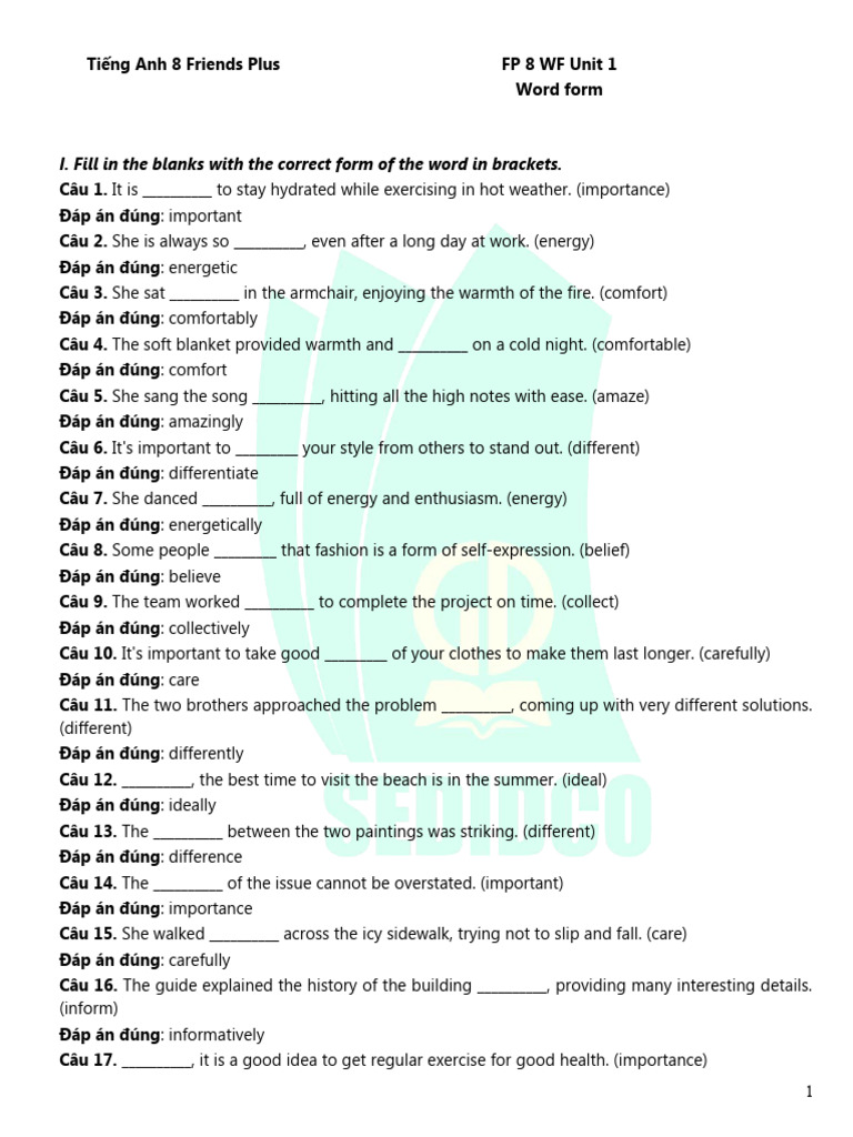 Key - Unit 1 | PDF | Fashion | Style