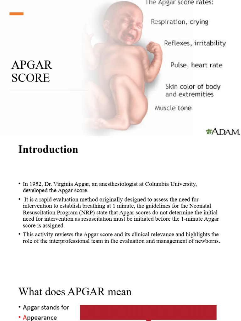 Apgar Score | PDF | Medicine | Clinical Medicine