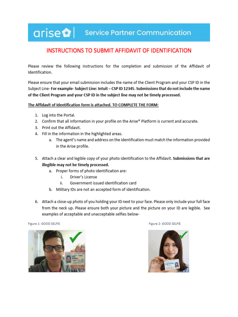 Affidavit Instructions and Requirement CANADA | PDF | Identity Document ...