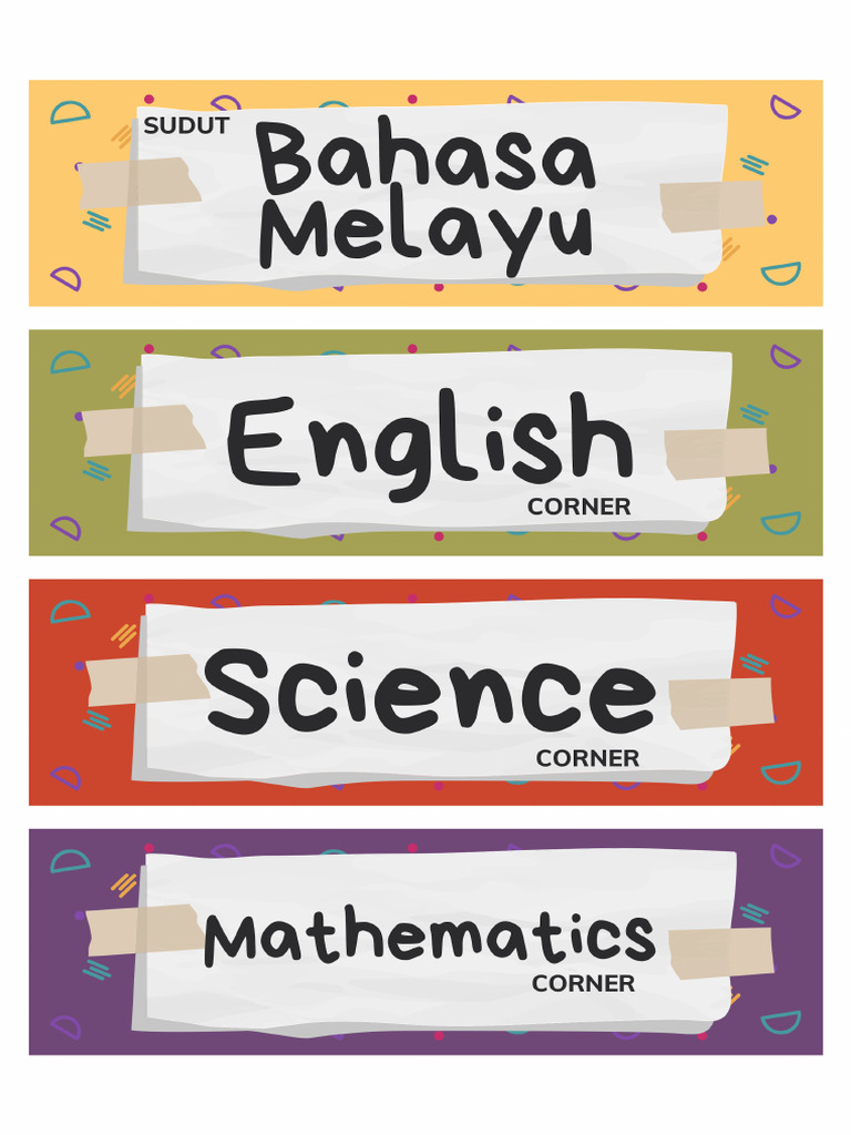Tagging Sudut Kelas Kalerful | PDF