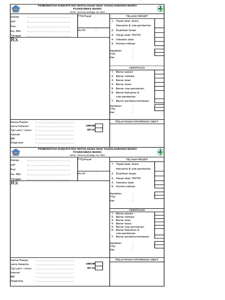 Format Resep 2023 Biaro | PDF