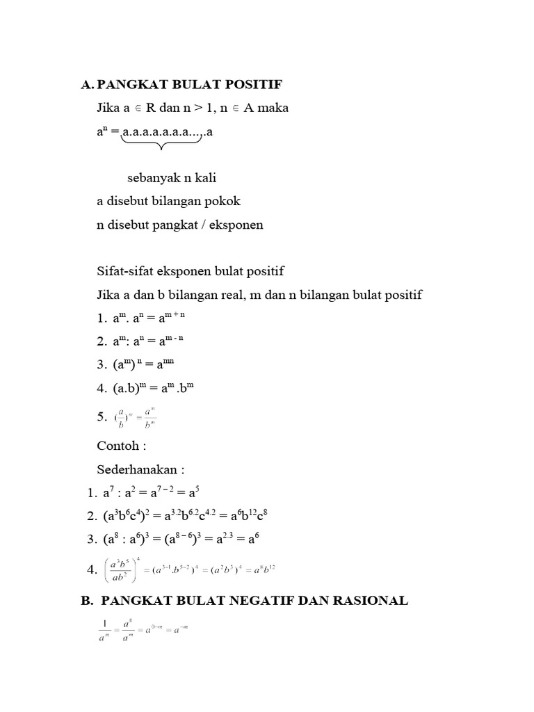 Pangkat dan Logaritma dalam Matematika | PDF