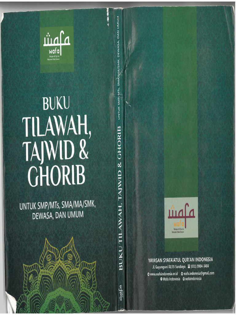 Cover Dan Daftar Isi Buku Tajwid Wafa | PDF