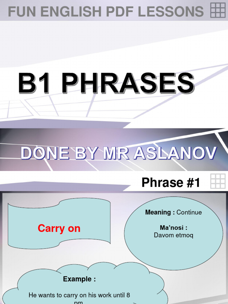 B1 Phrasal Verbs Lesson Guide | PDF | Linguistics