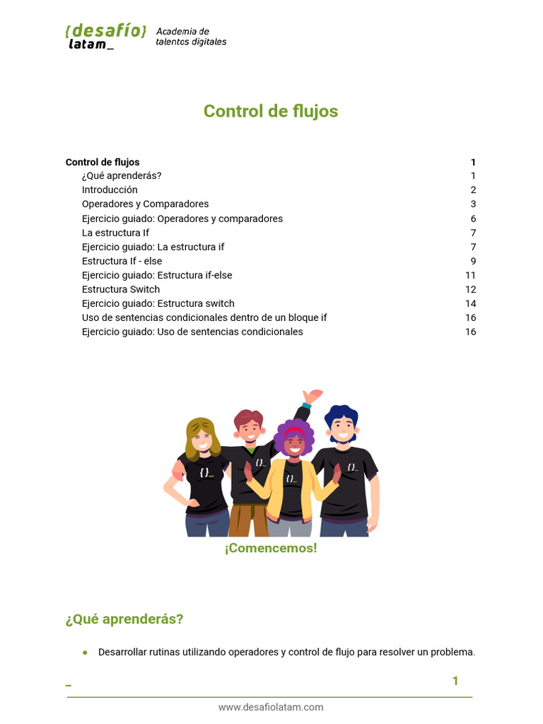 Lectura 6 - Control de Flujos | PDF | Flujo de control | Lenguaje de programación