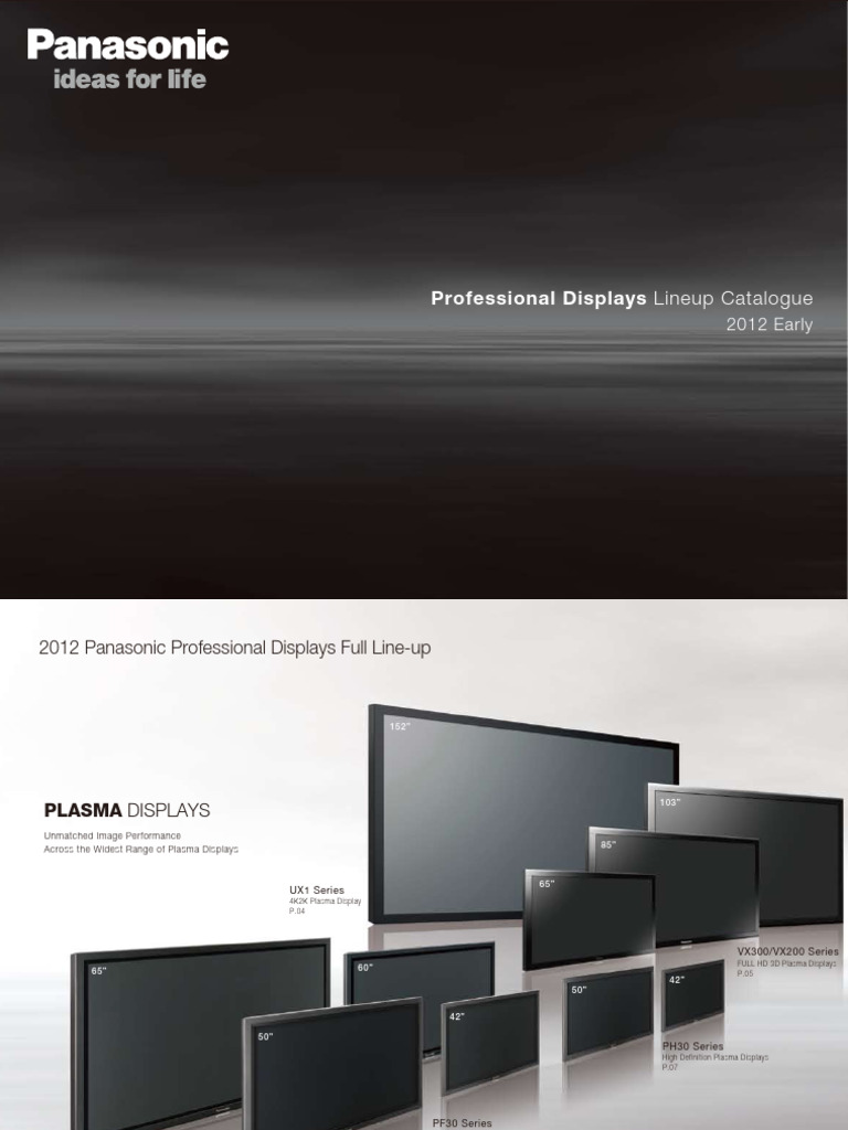 4. Panasonic Professional Display Lineup | Download Free PDF | High Definition Television ...