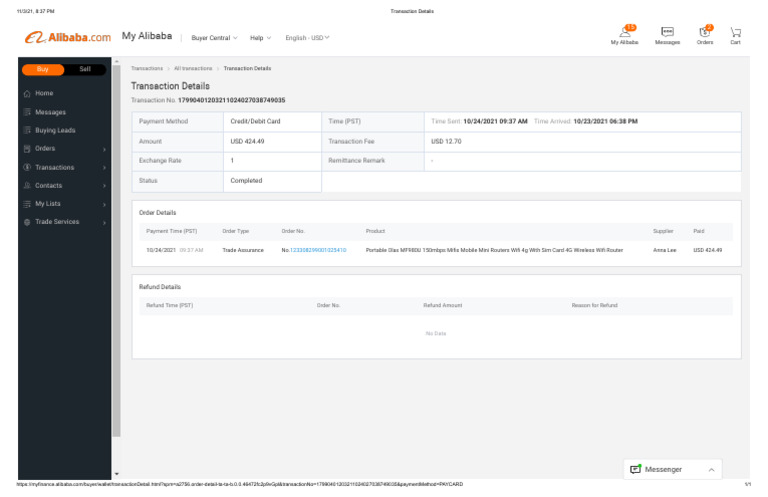 Transaction Details Router | PDF | Financial Transaction | Alibaba Group