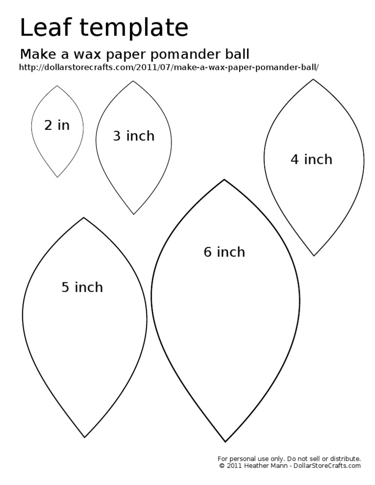 Printable Leaf Templates for Crafts | PDF