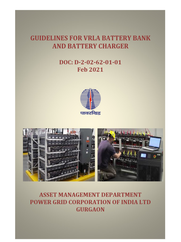 Final Valve Regulated Lead Acid Battery Banks - R01 | PDF | Battery ...