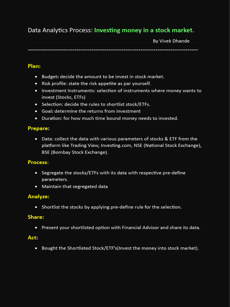 Data Analytics Process - Project - No - 1 - Vivek - Dhande | PDF | Computers