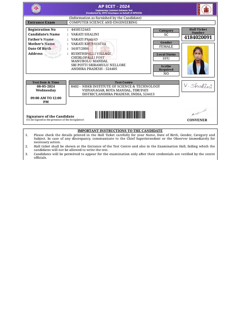 AP ECET - 2024 | PDF