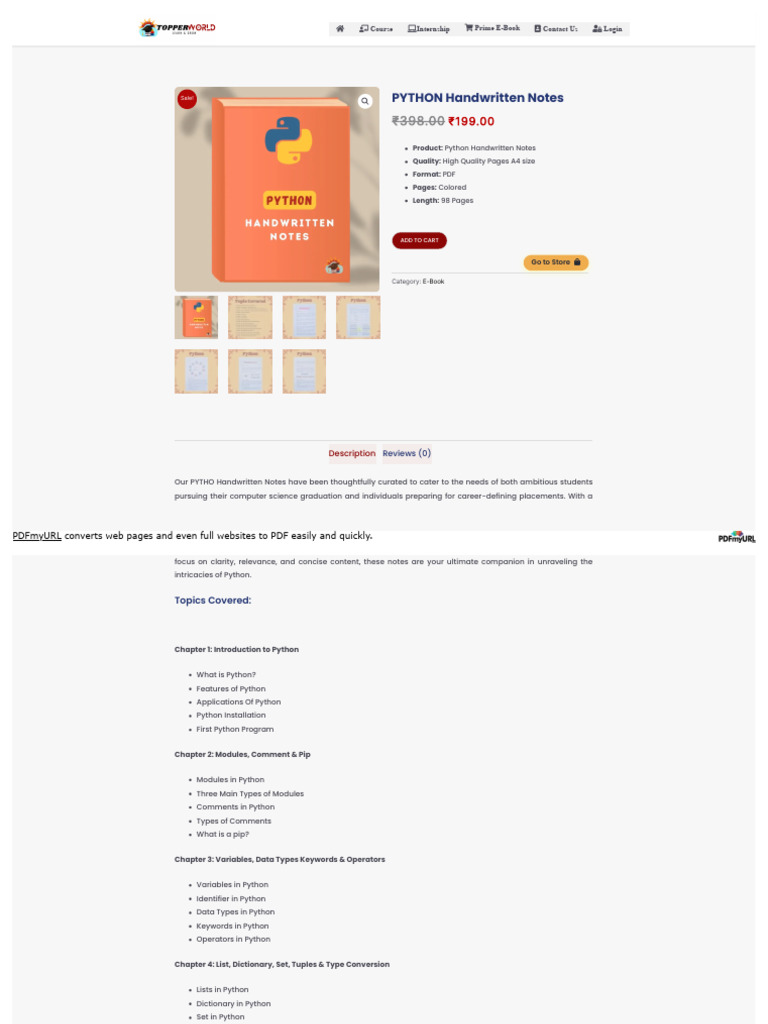 Topperworld in Product Python-Handwritten-Notes | PDF | Python ... Topperworld in Product Python-Handwritten-Notes | PDF | Python ...