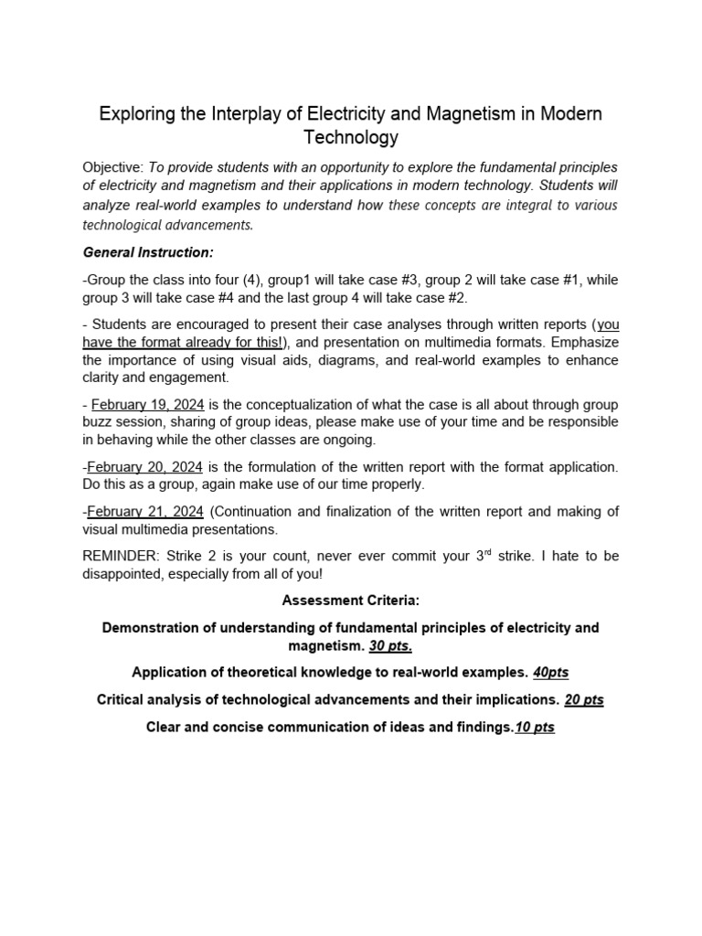 Activity For G10 STE | PDF | Electromagnetic Compatibility ...