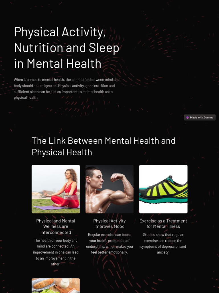 Physical-Activity-Nutrition-and-Sleep-in-Mental-Health | Download Free PDF | Mental Health | Sleep