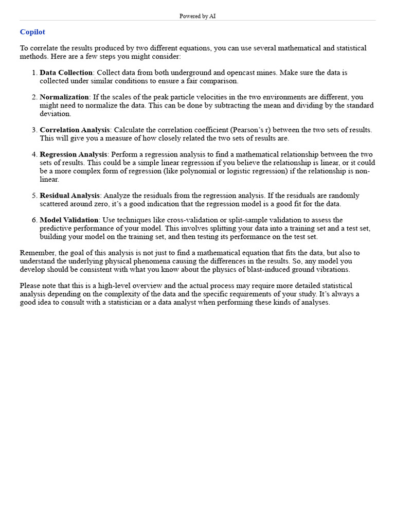 Answer To The Question of Correlating Peak Particle Velocity Between ... Answer To The Question of Correlating Peak Particle Velocity Between ...