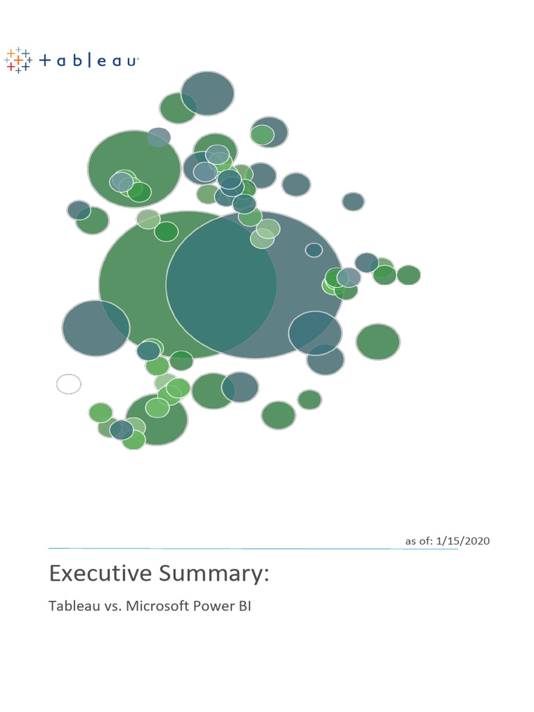 Exec Comparison Tableau vs Power BI | Download Free PDF | Analytics | Cloud Computing