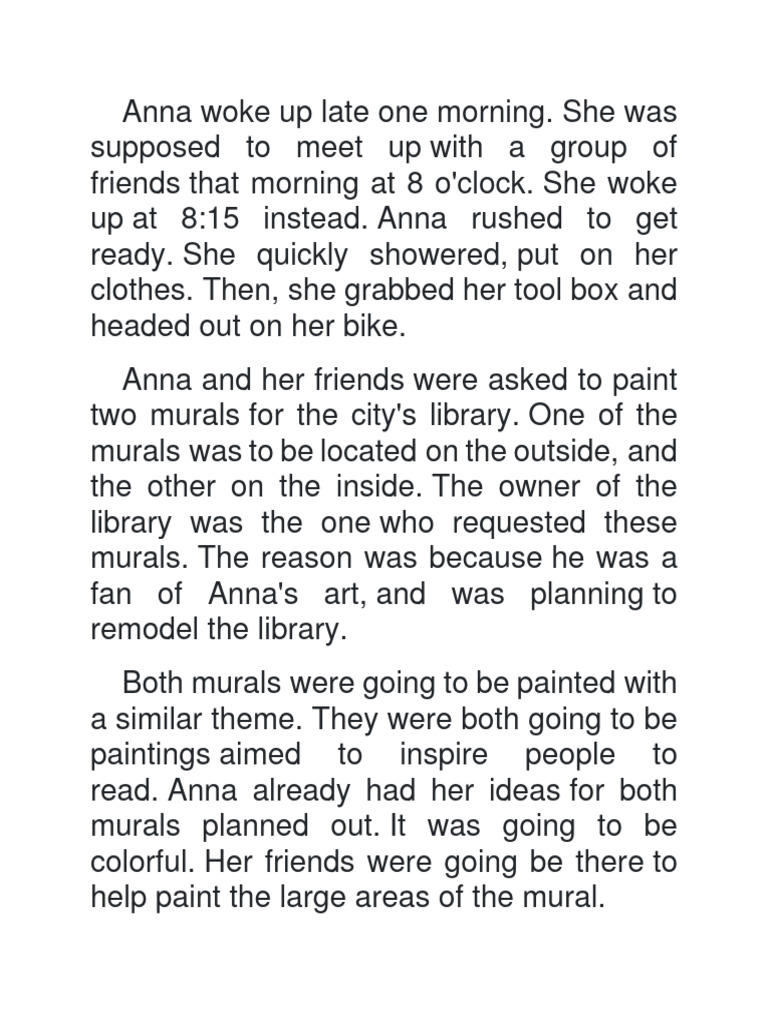 Anna woke up late | PDF