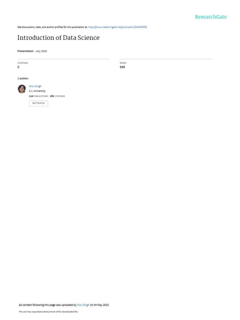 DataScience-Intro | Download Free PDF | Data Science | Data