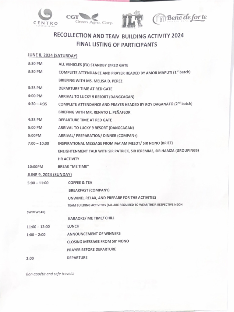 Team Building Memo | PDF