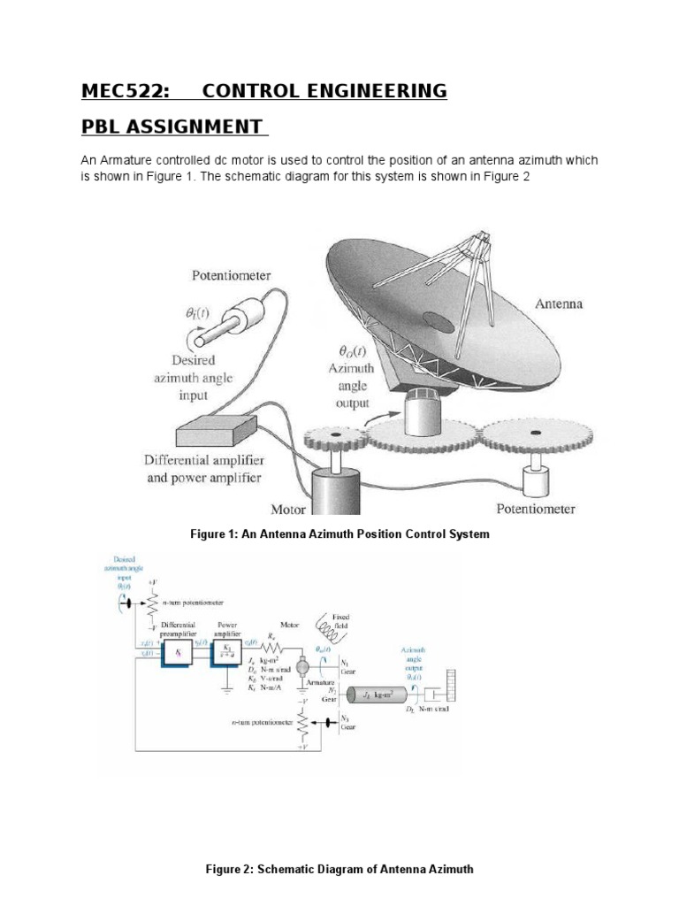 MEC522: Control Engineering PBL Assignment | PDF