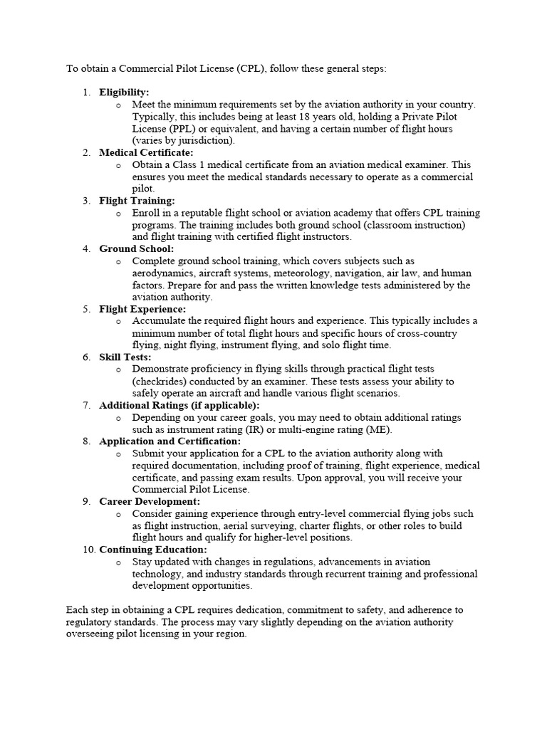 how to get cpl | PDF | Aviation | Professional Titles And Certifications