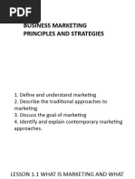 Business Marketing Module 1 - Principles of Marketing and Strategies ...