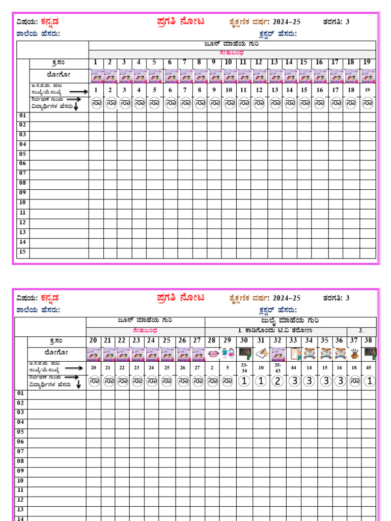 3rd STD Kan Pragathi Nota 2024-25 - 240615 - 203924 | PDF