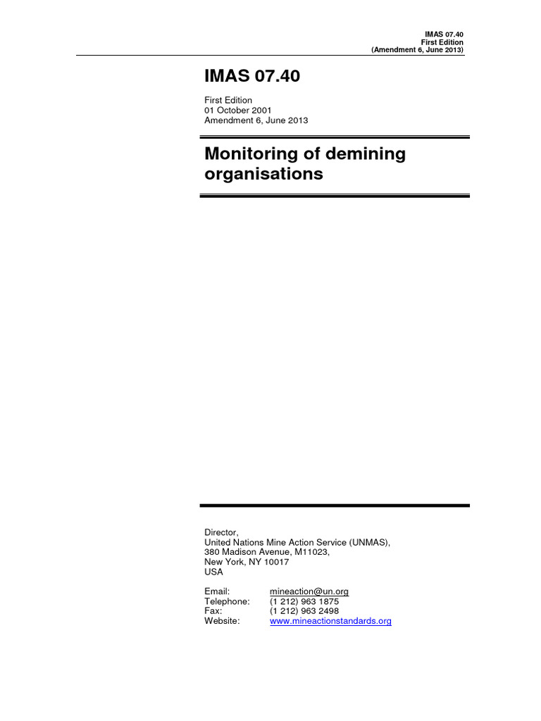 IMAS 07 40 Ed1 Am6 | PDF | Quality Assurance | Safety