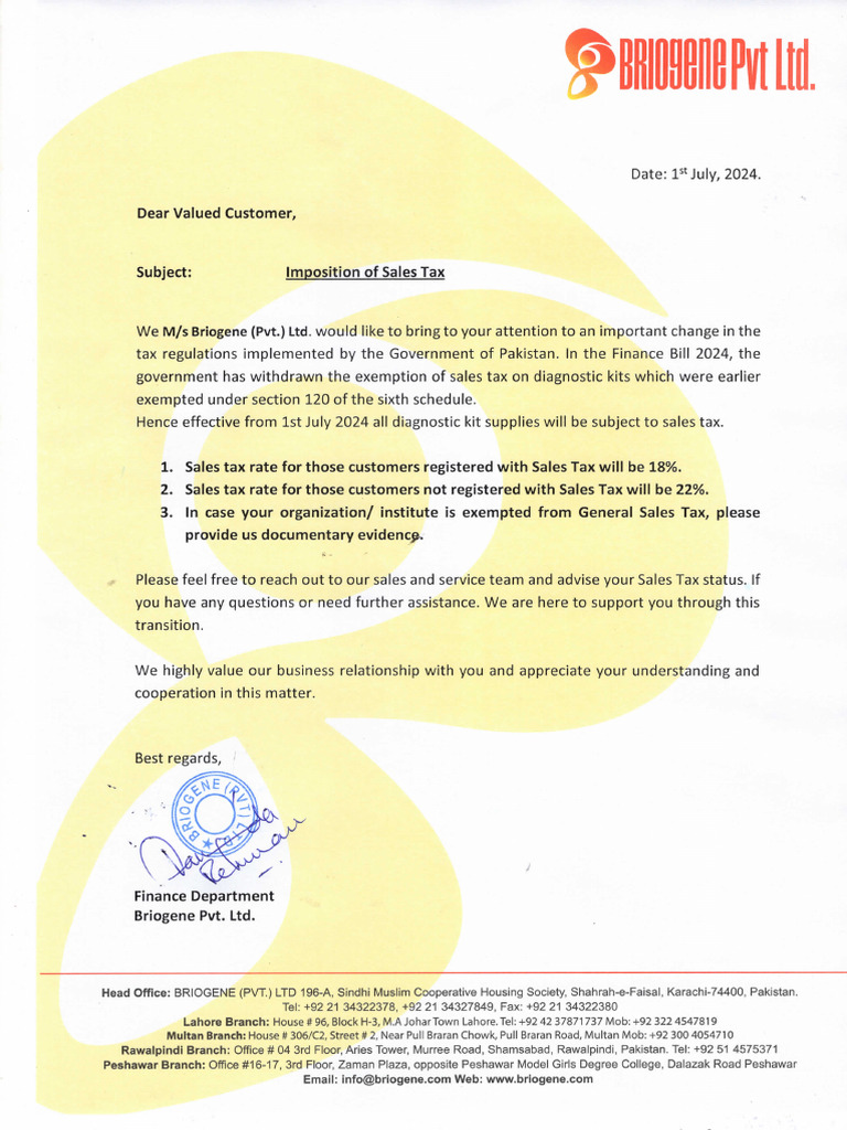 Imposition of Sales Tax | PDF