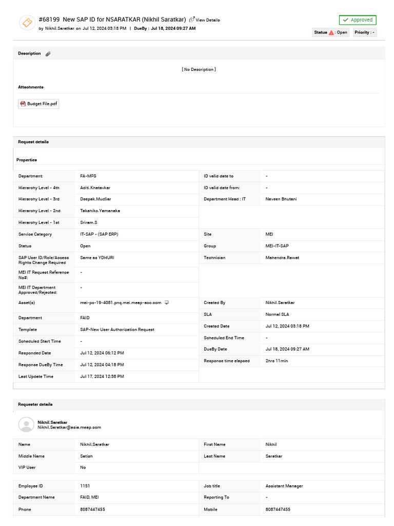 New SAP ID For NSARATKAR (Nikhil Saratkar) | PDF | Computing | Software