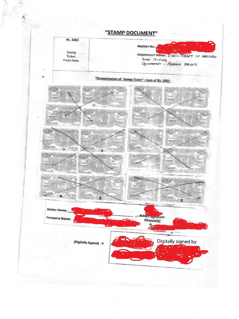 DGM Assam Sample Court Stamp Fee | PDF