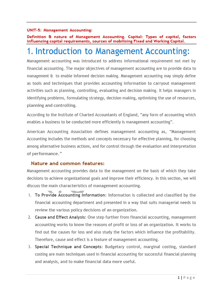 Unit-5. Management Accounting Kusuma 2023-24 | PDF | Debenture | Equity ...