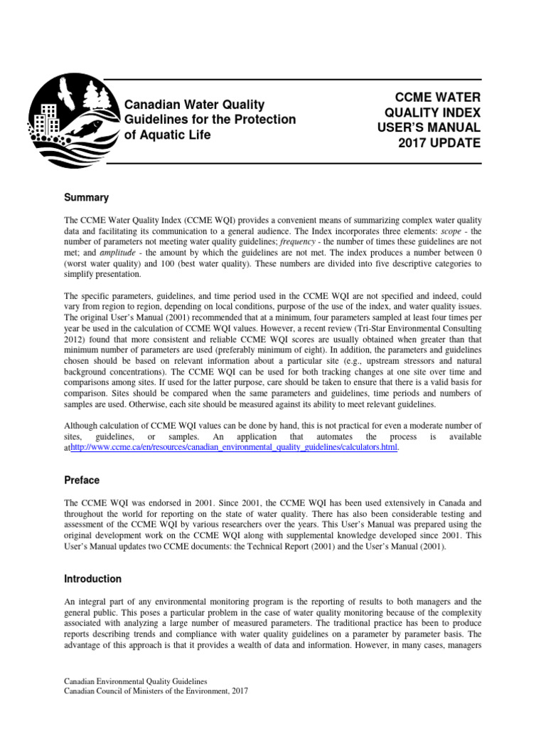 wqimanualen | PDF | Water Quality | Water