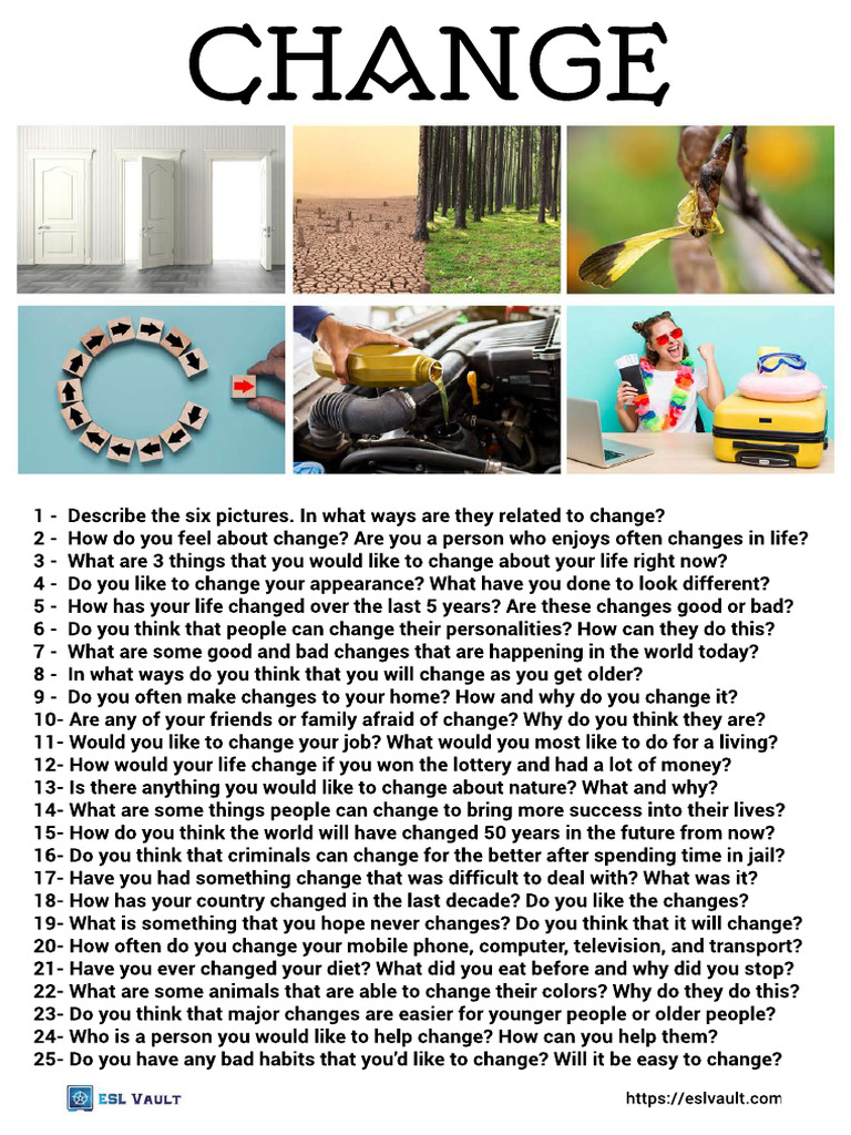 25 Change Conversation Questions | PDF