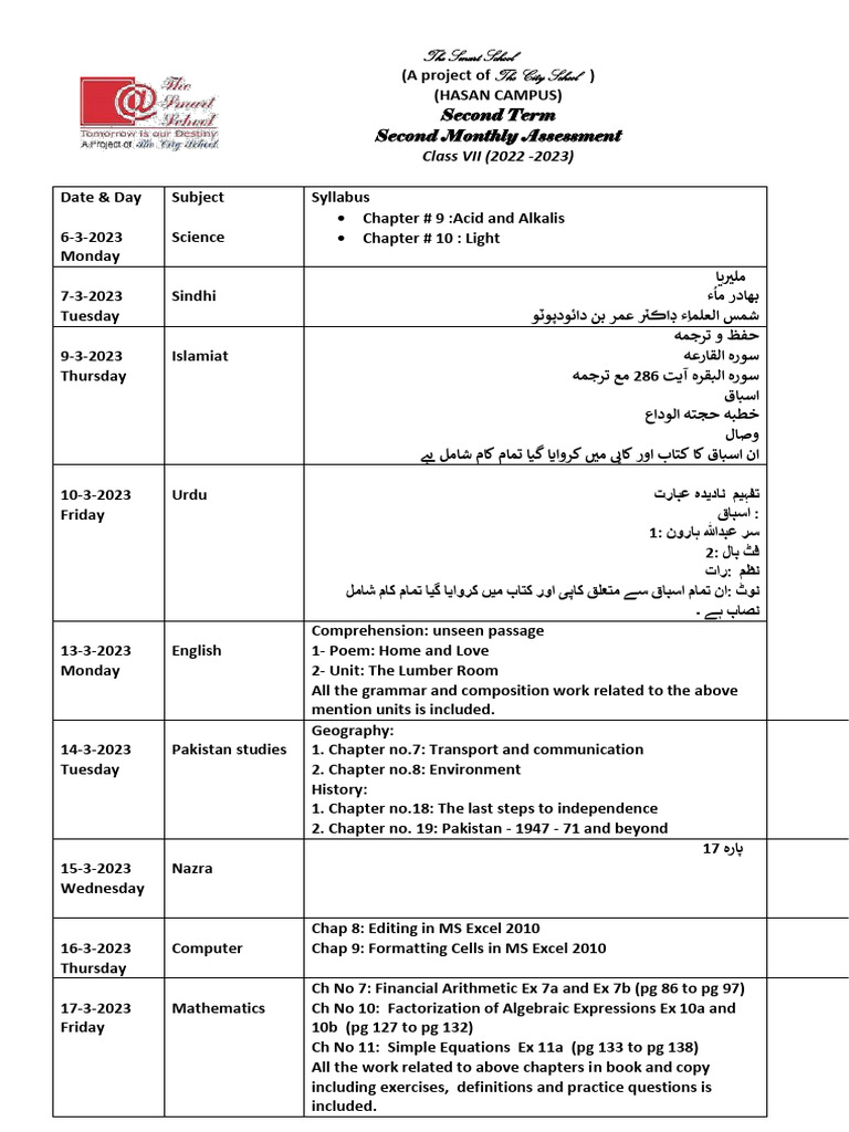 class 7 tt | Download Free PDF | Algebra | Mathematics
