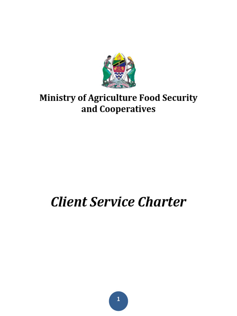 Kilimo Client Service Charter Final English | PDF | Agriculture | Pest ...