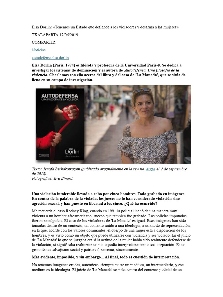 Elsa Dorlin | PDF | Violación | Estado (política)