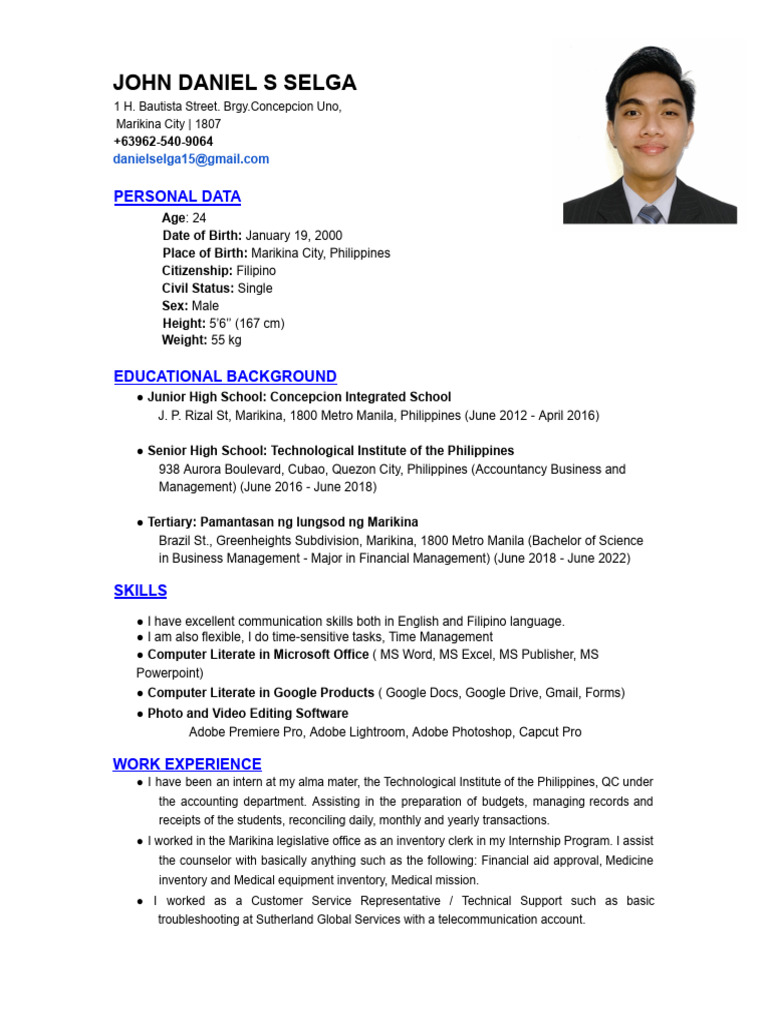 Daniel Selga Documentation Staff Resume | PDF