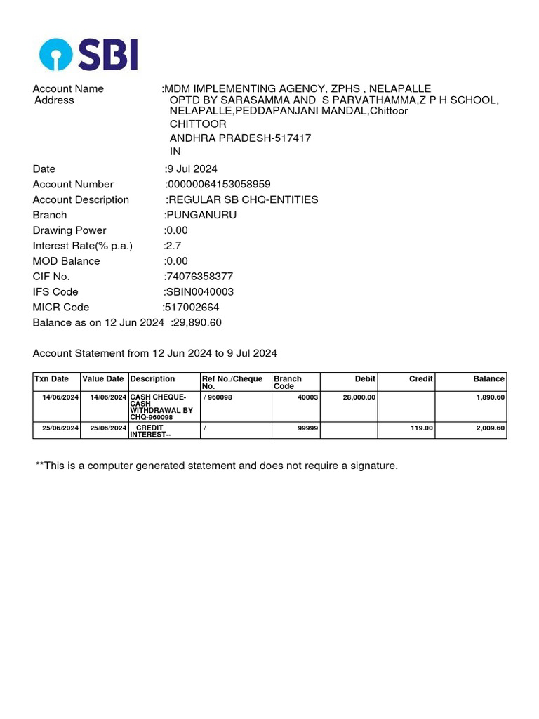 MDM Agency Bank Statement 2024 | PDF | Business | Law