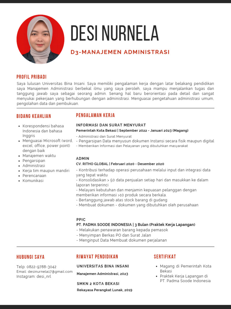Cv-Desi Nurnela | PDF