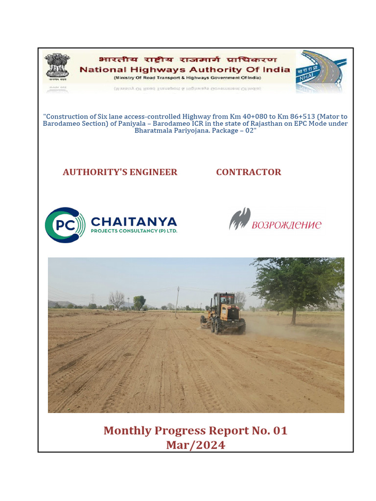 Paniyala-Barodameo Highway Progress Report | PDF | Interchange (Road ...