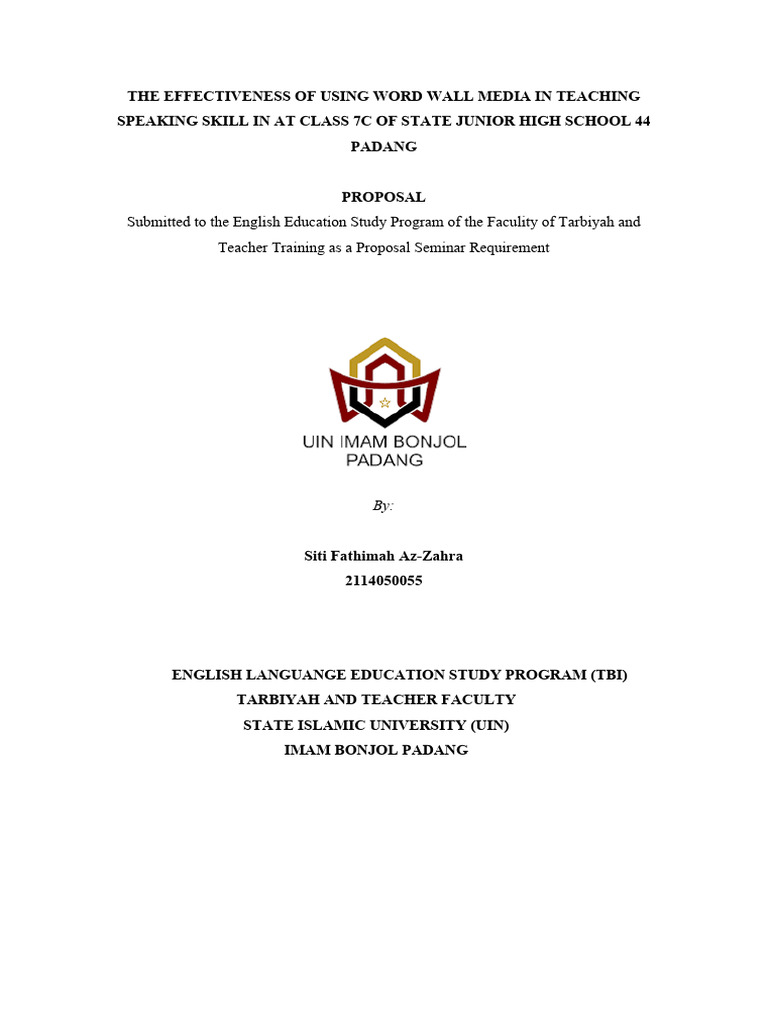 Proposal Fix Imah-Acc P.a-Sempro (Chapt 1-2-3) | PDF | Fluency | Communication