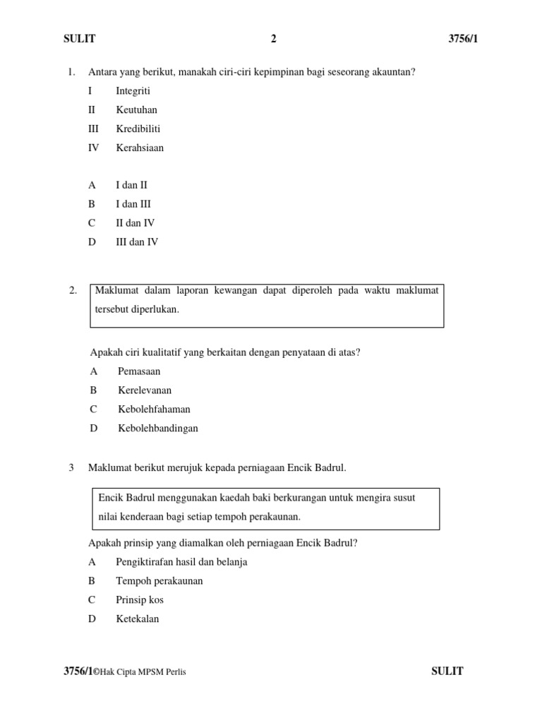 2023 K1 Trial SPM PP Perlis | PDF