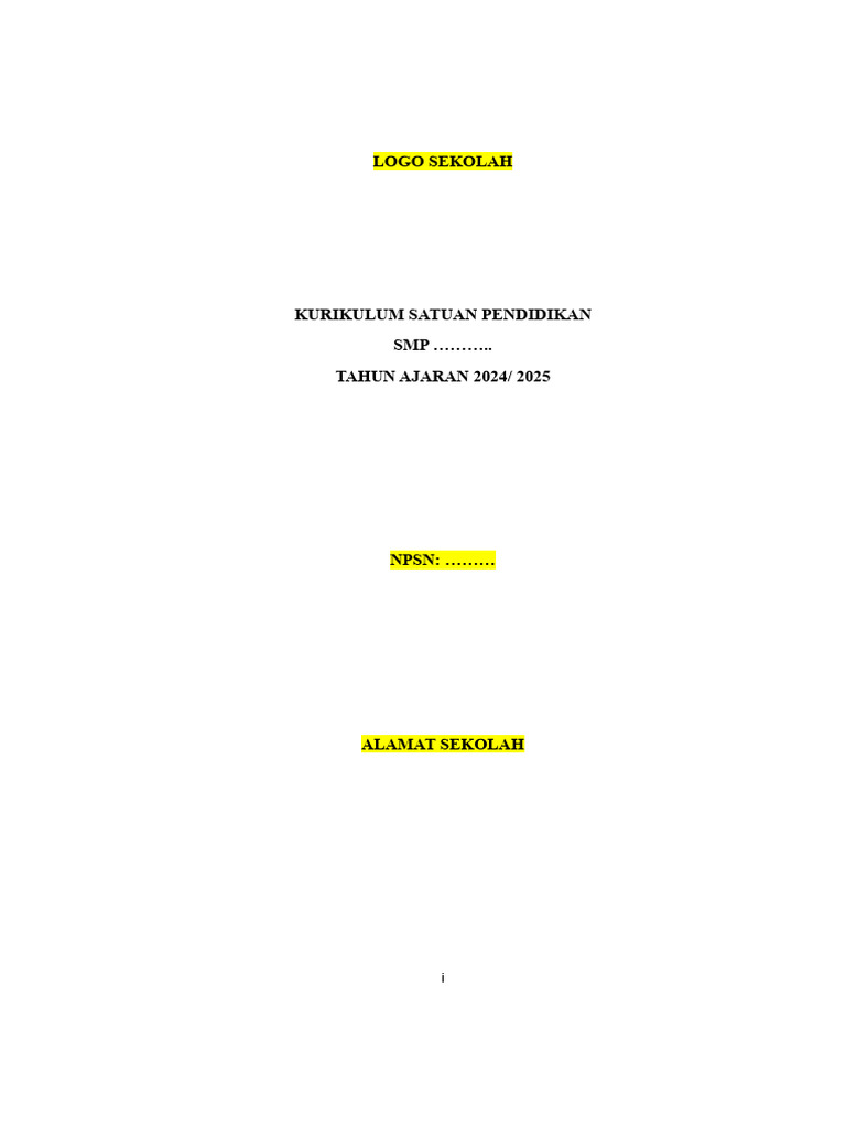 Contoh KSP SMP 2024-2025 - Edit - 09072024 | PDF | Karier & Perkembangan