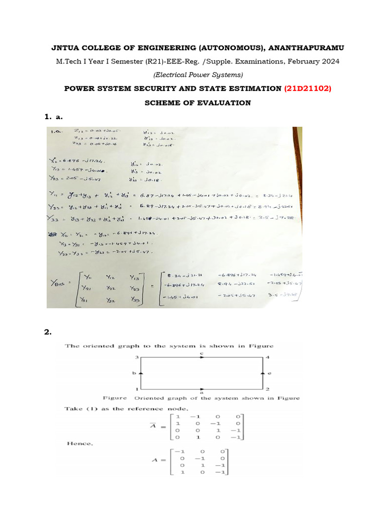 Power System Security and State Estimation | PDF | Electric Power ...