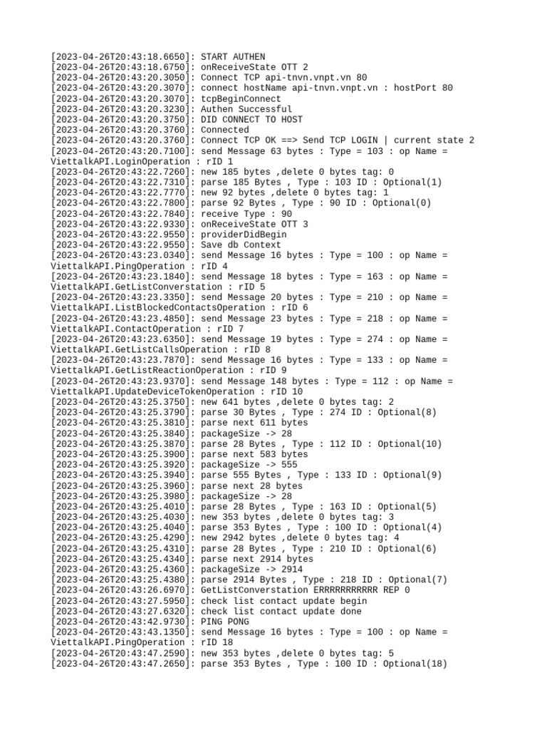 Logfile 0 | PDF | Network Socket | Transmission Control Protocol
