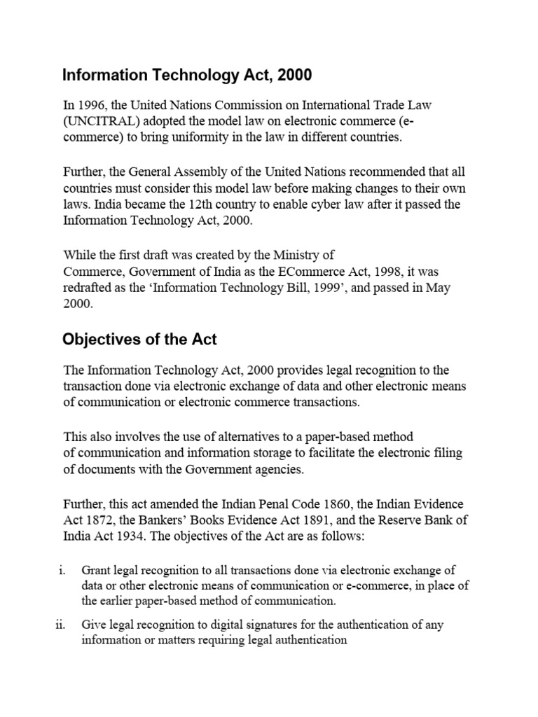 Information Technology Act 2000 | PDF | E Commerce | Tribunal