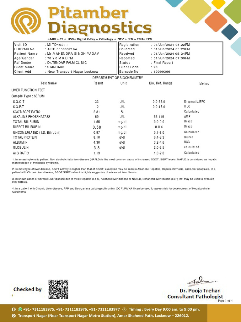 Labreportnew | PDF | Creatinine | Anemia