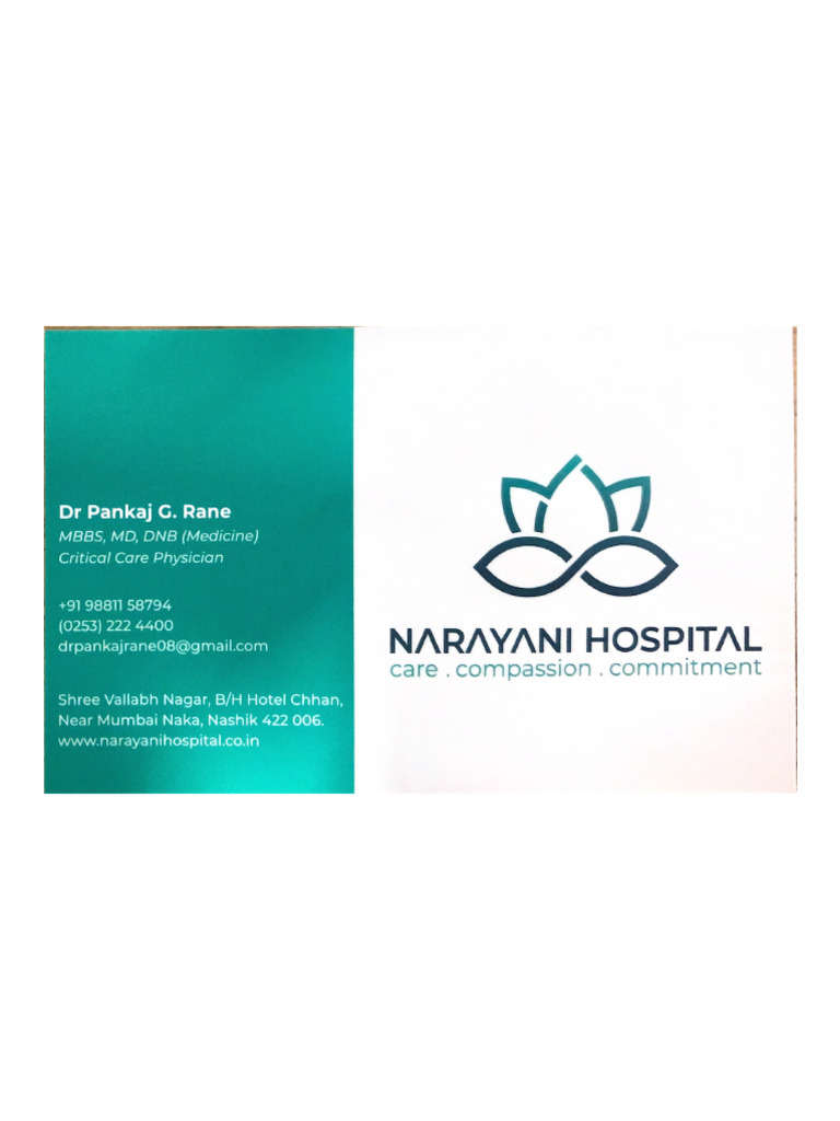 DR Rane Visiting Card | PDF